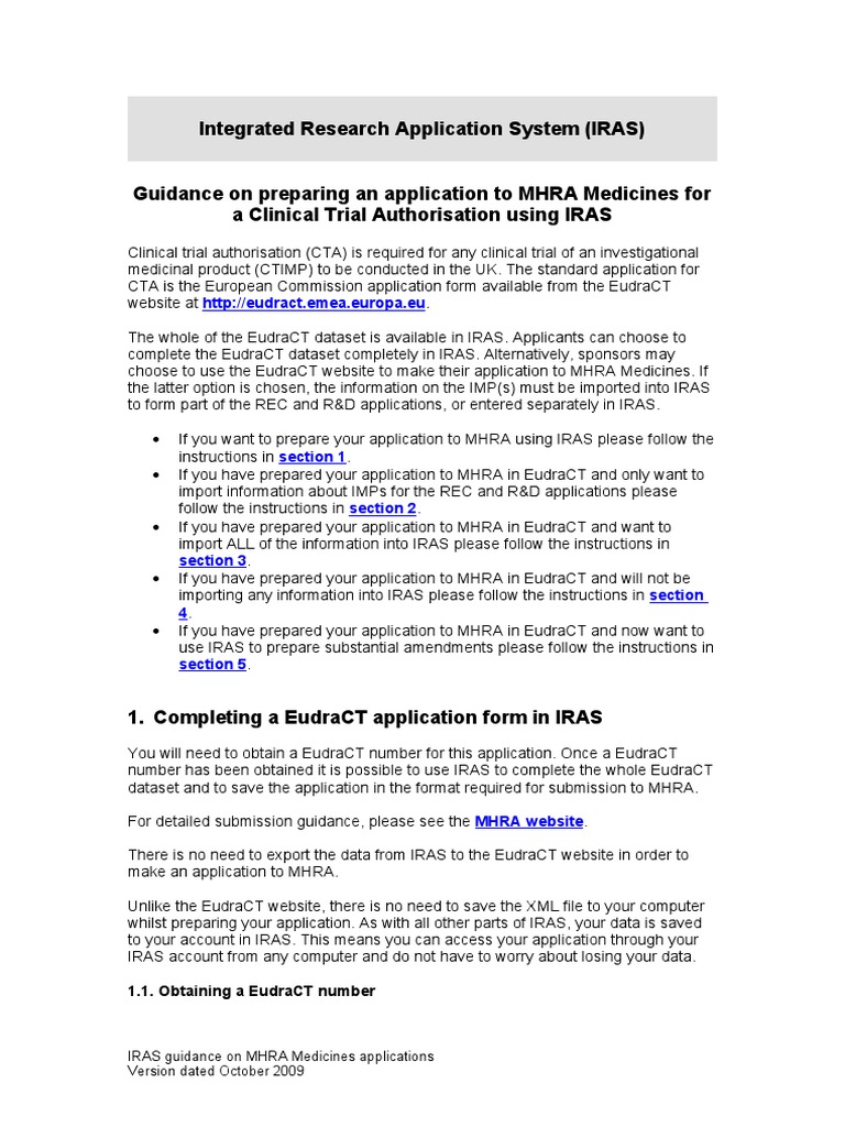 Guidance On Applying To MHRA Medicines For A Clinical Trial ...