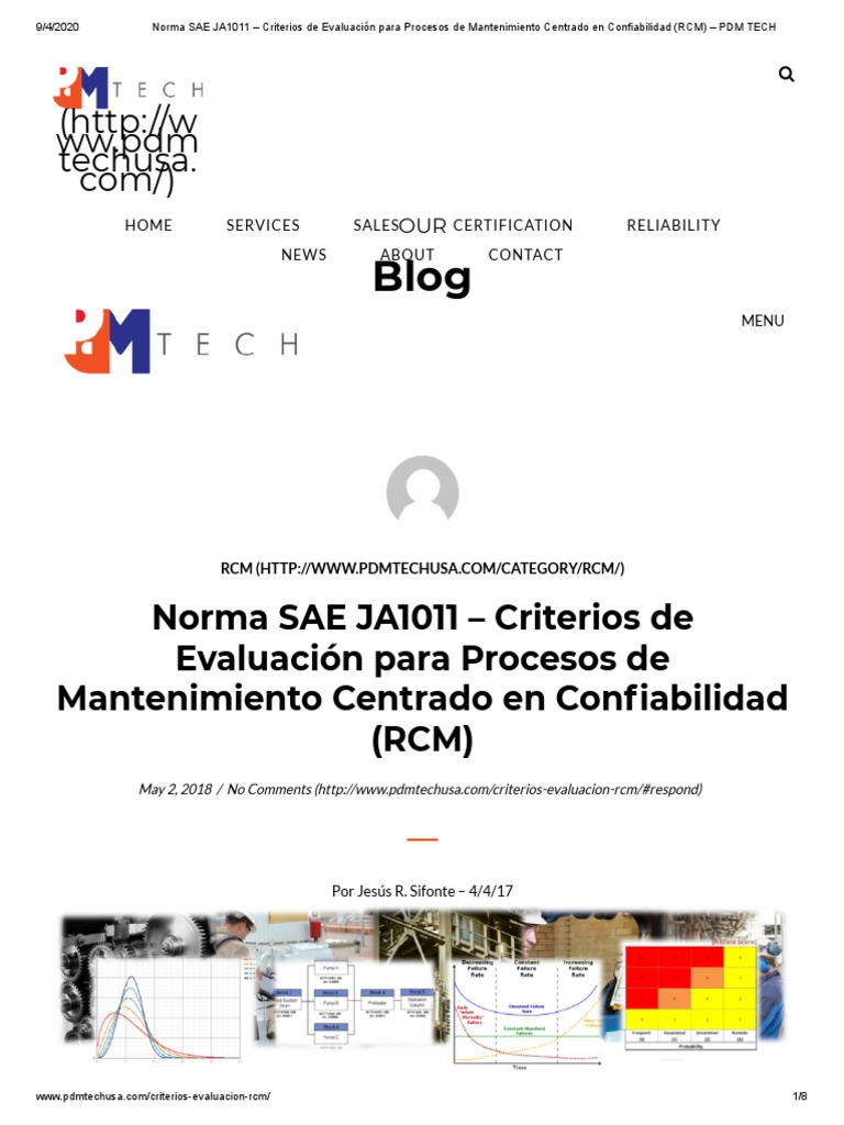 Norma SAE JA1011 - Criterios de Evaluación para Procesos de Mantenimiento Centrado en ...