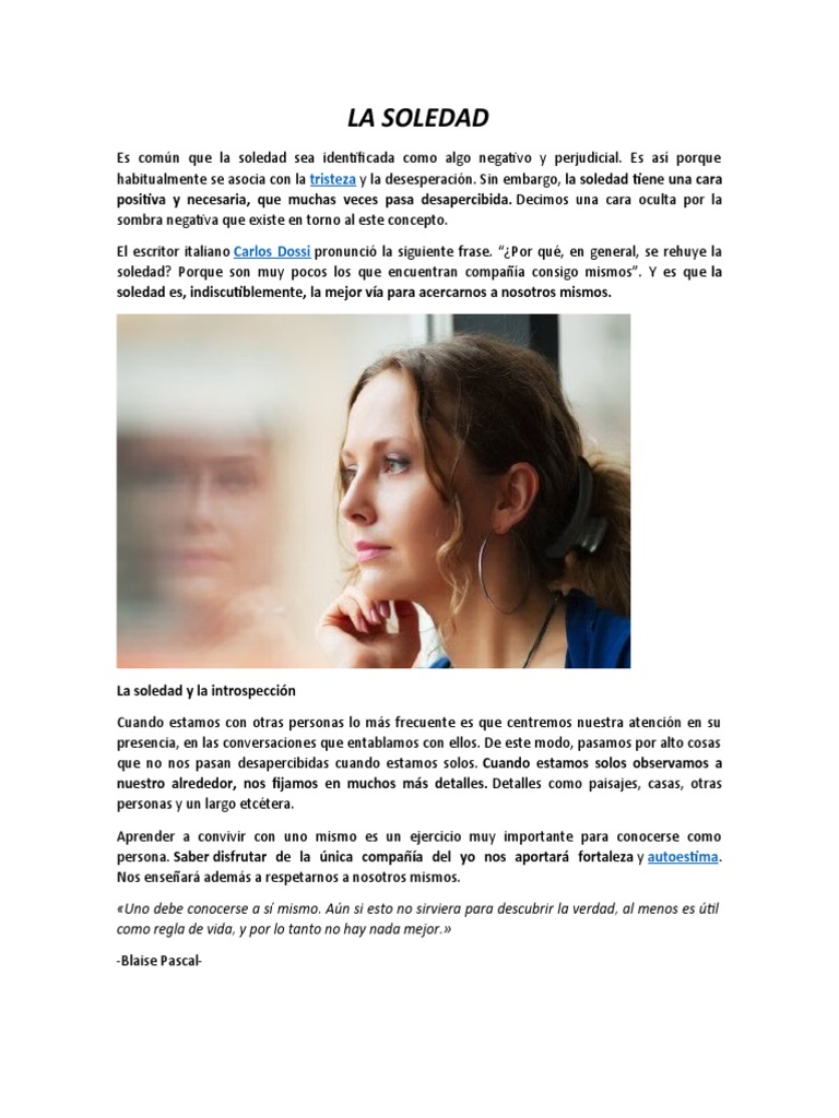 Beneficios de la Soledad Positiva | PDF | Soledad | Creatividad