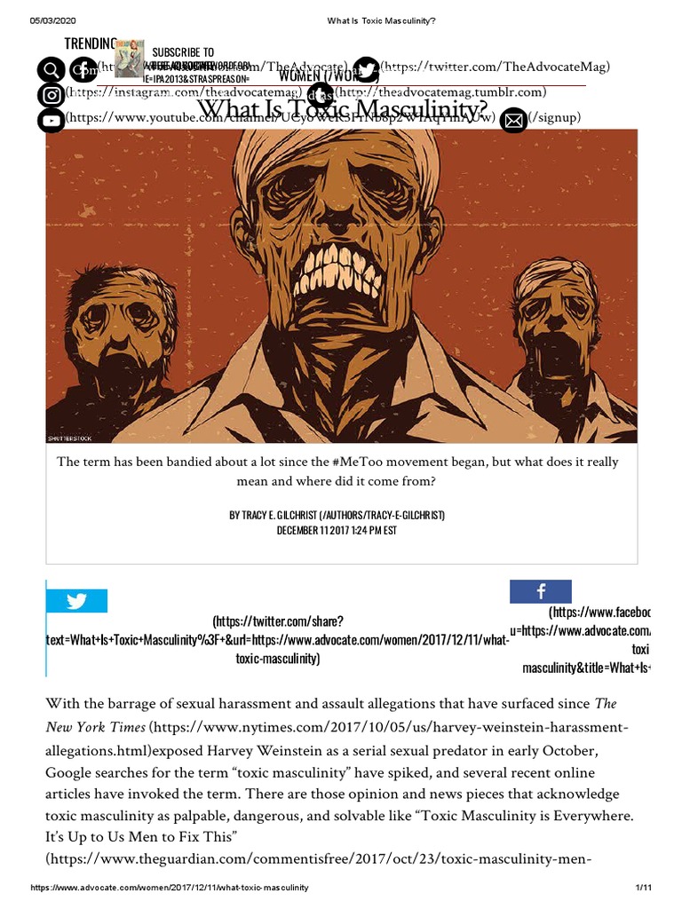 What Is Toxic Masculinity | PDF | Men's Movement | Masculinity