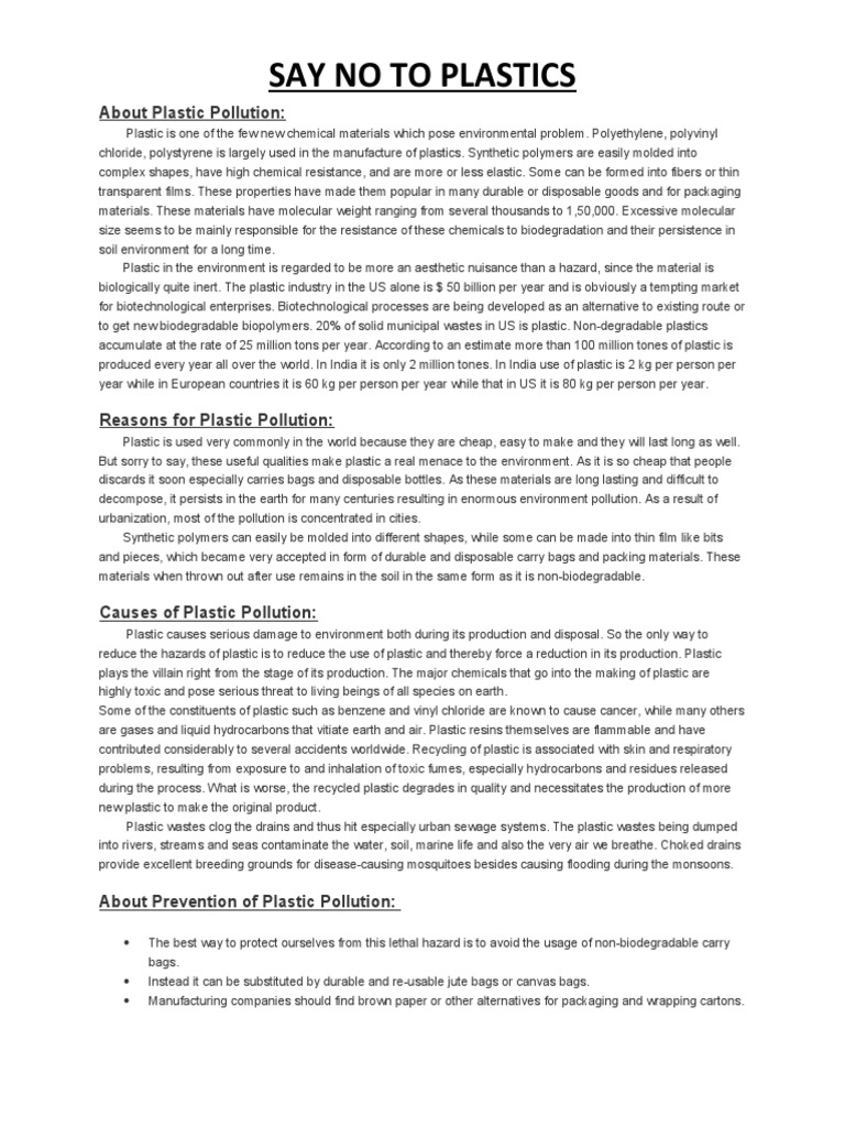 Understanding Plastic Pollution Types | PDF | Plastic | Biopolymer