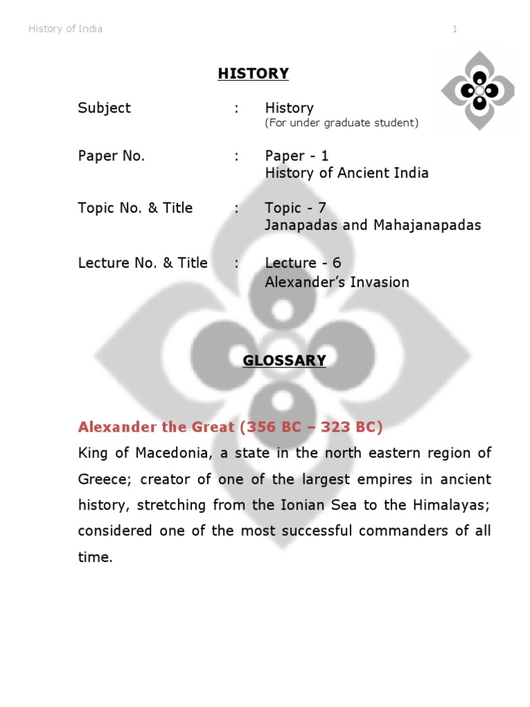 Alexander's Invasion of India Explained | PDF | Alexander The Great ...