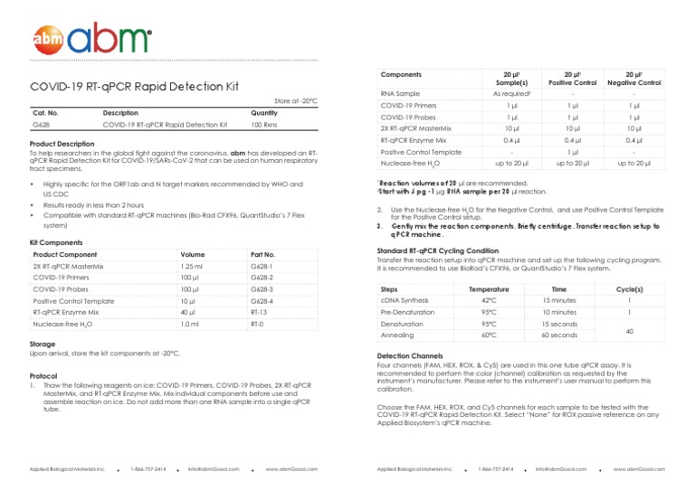 BROCHURE KIT PARA RT-QPCR | PDF | Real Time Polymerase Chain Reaction ...