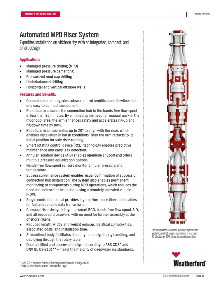 Automated MPD Riser System: Expedites Installation On Offshore Rigs ...