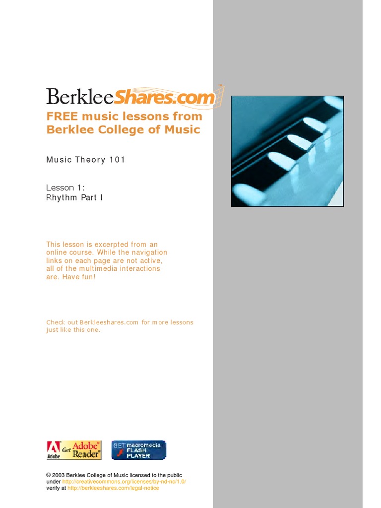 Berklee Music Rhythm PDF | PDF | Musical Notation | Musicology