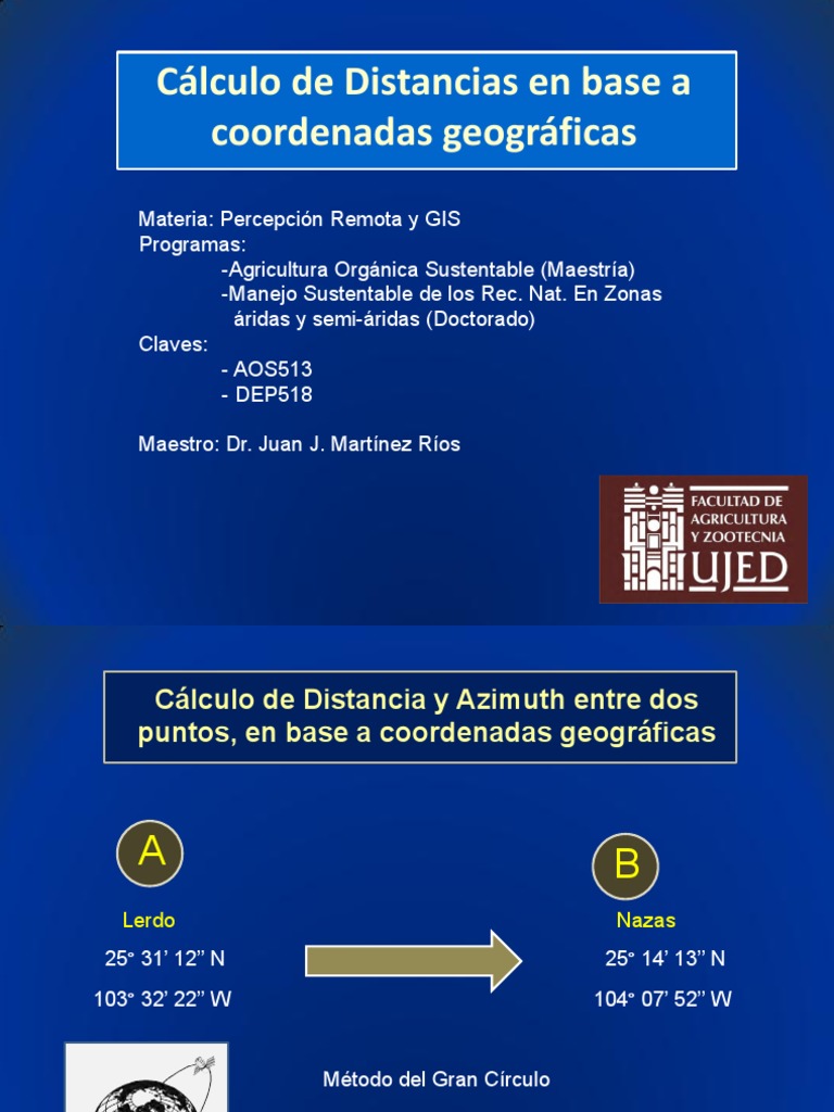 Calculo de Distancias en Base A Coordena | PDF