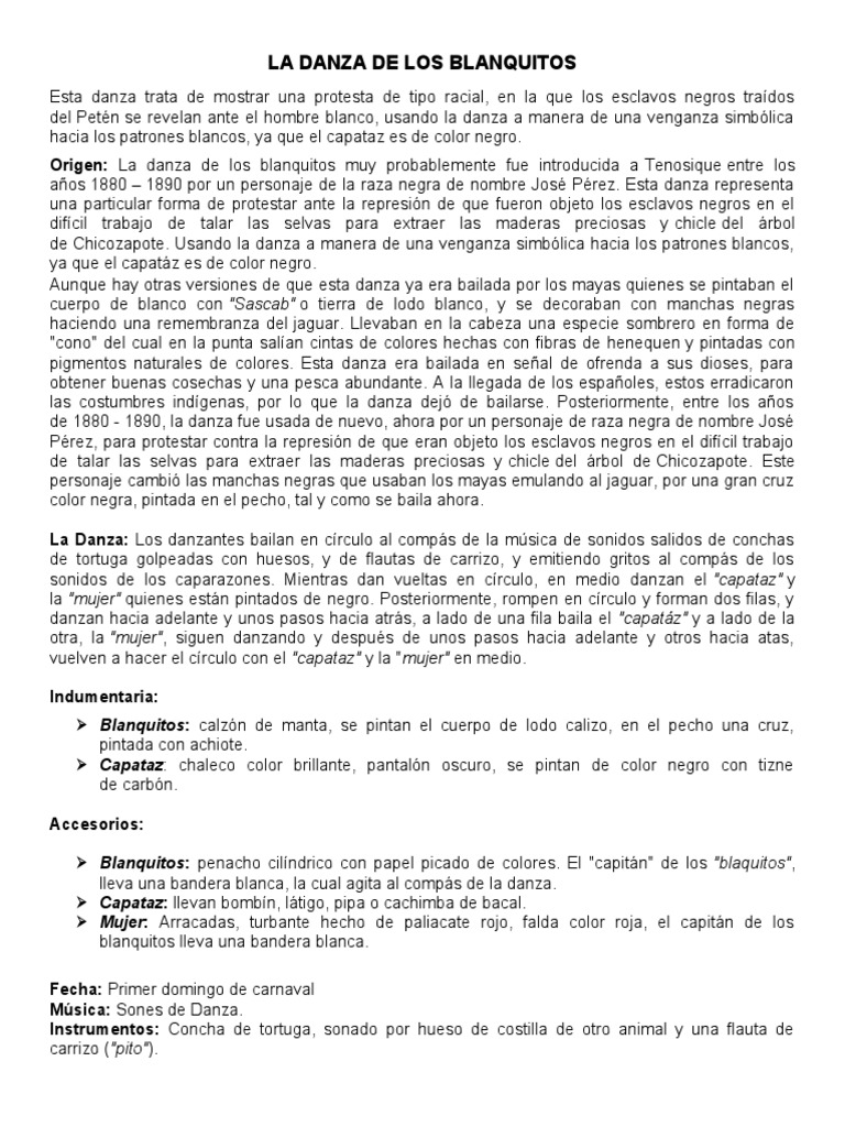 La Danza de Los Blanquitos | PDF