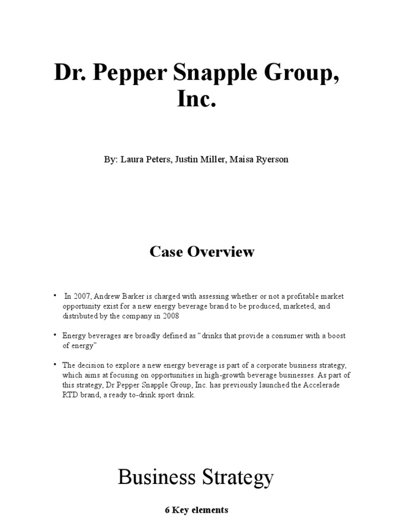 DR - Pepper Case Analysis | PDF | Brand | Drink