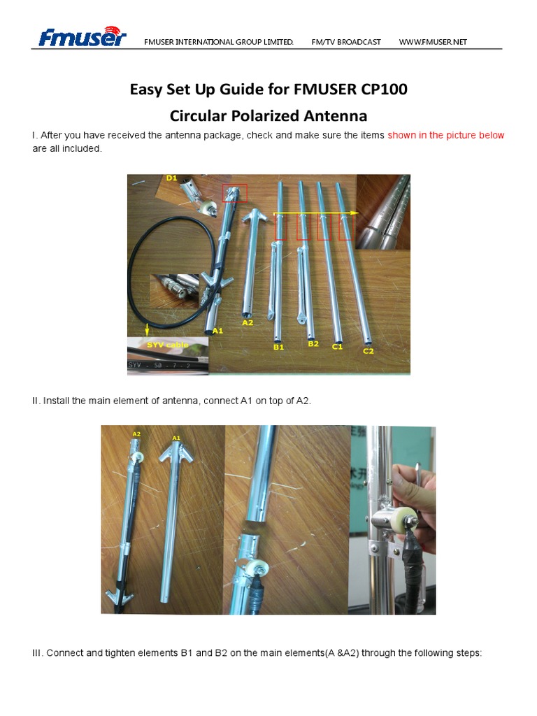 CP100 Circular Polarized Antenna User Manual | PDF | Home & Garden