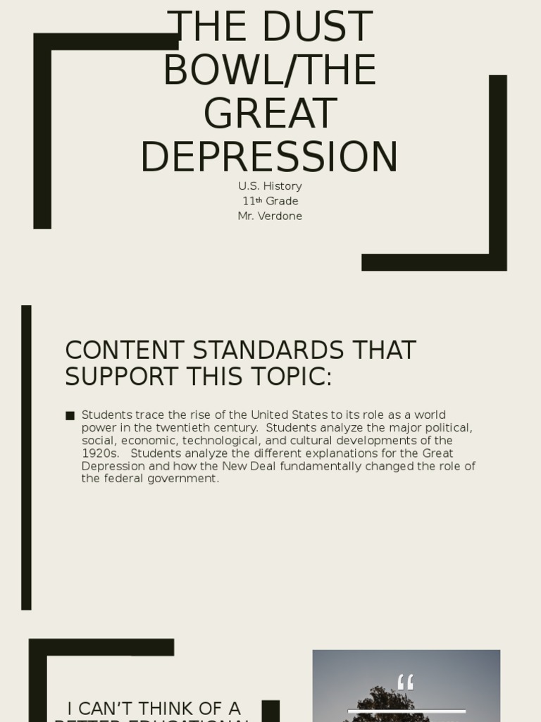 The Dust Bowl-The Great Depression | PDF | Dust Bowl | Economies