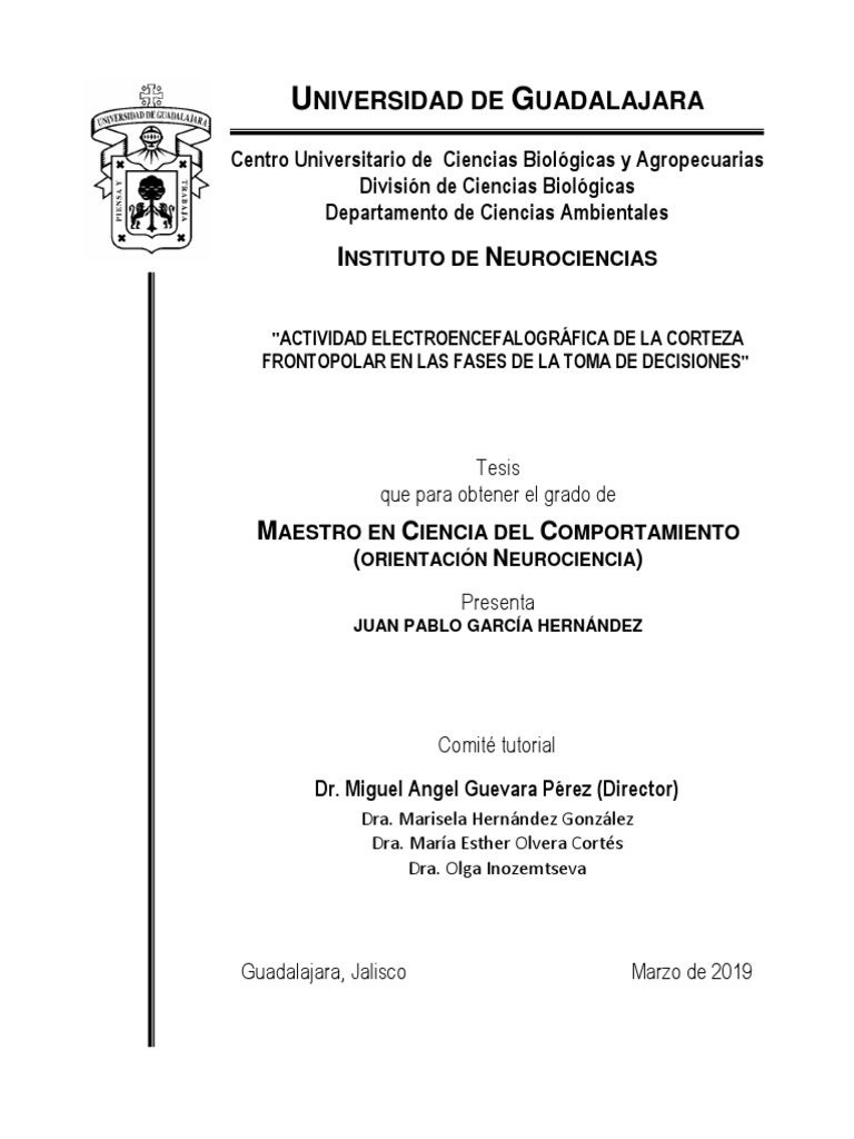 Tesis JPG | PDF | Corteza cerebral | Corteza prefrontal