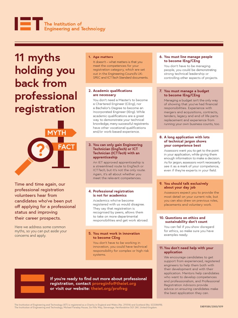 11 Myths Holding You Back From Professional Registration | PDF ...