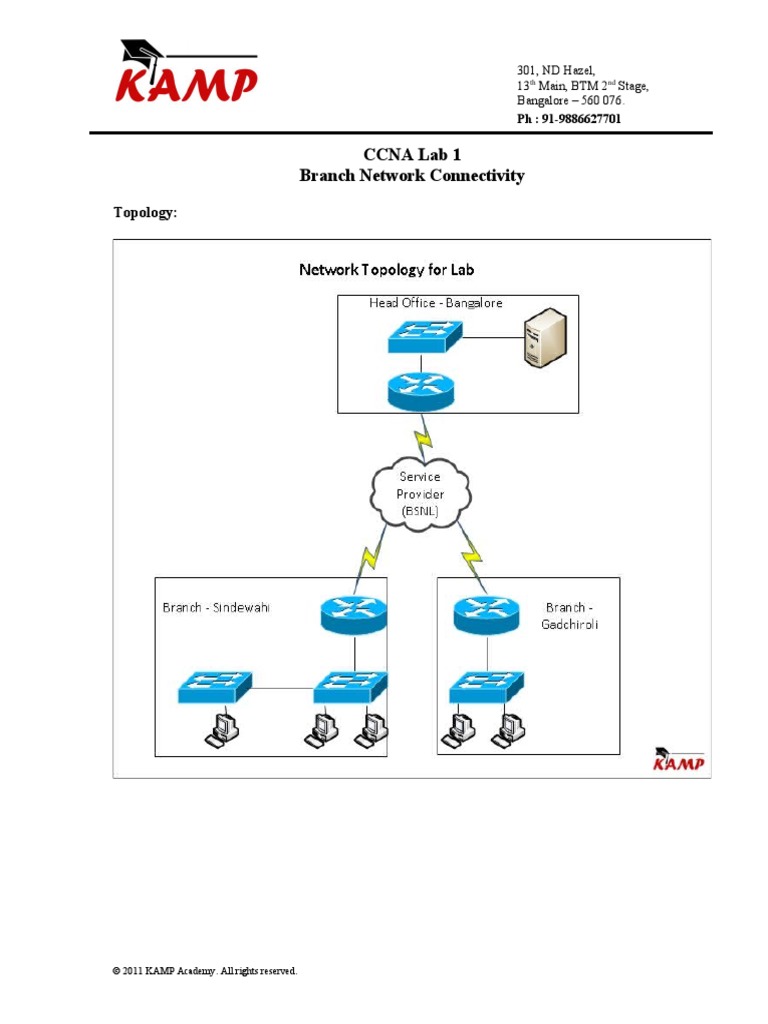 LAB 01 - Branch Network Connectivity | PDF | Ip Address | Network ...