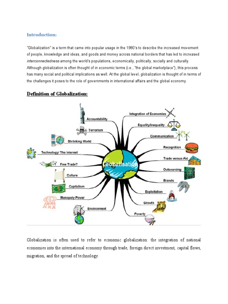 Definition of Globalization | PDF | Economic Globalization | Market ...