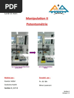 Potentiométrie | PDF | Titrage | Chimie