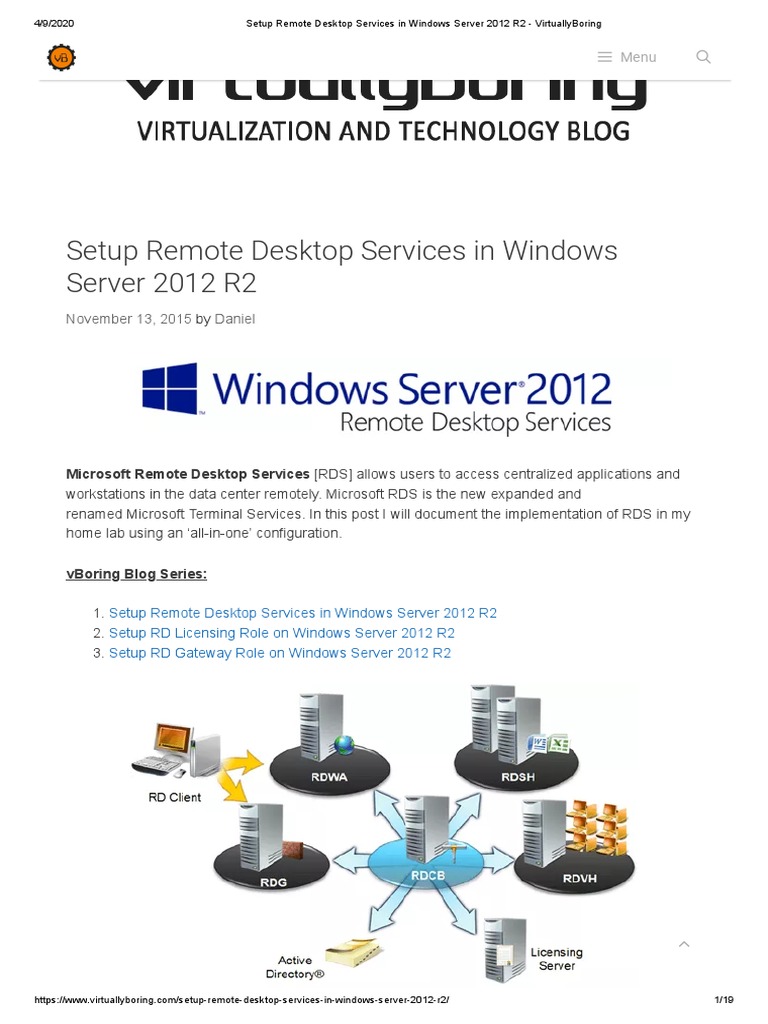 Setup Remote Desktop Services in Windows Server 2012 R2 | PDF | Remote ...