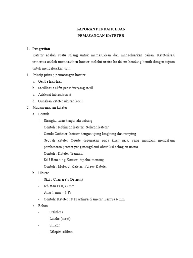 LP Kateter Urine | PDF