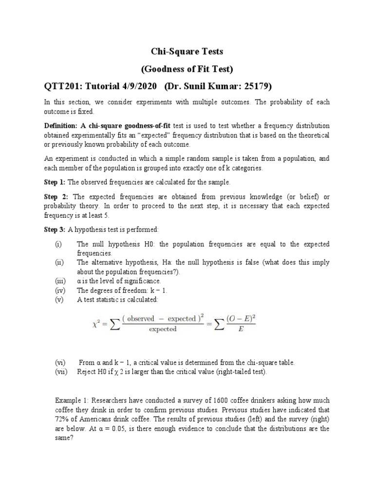 Test of Goodness of Fit | PDF | Chi Squared Test | Goodness Of Fit