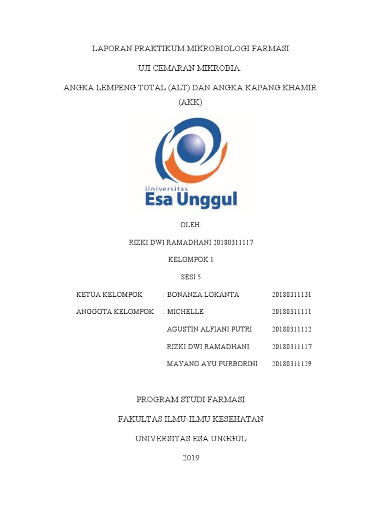 Uji Mutu Mikrobiologi Jamu Tradisional Melalui Penghitungan Angka ...