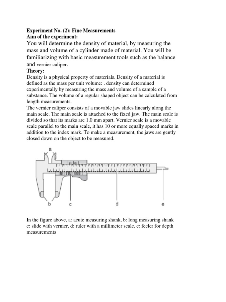 Experiment No. - 2 Fine Measurements | PDF
