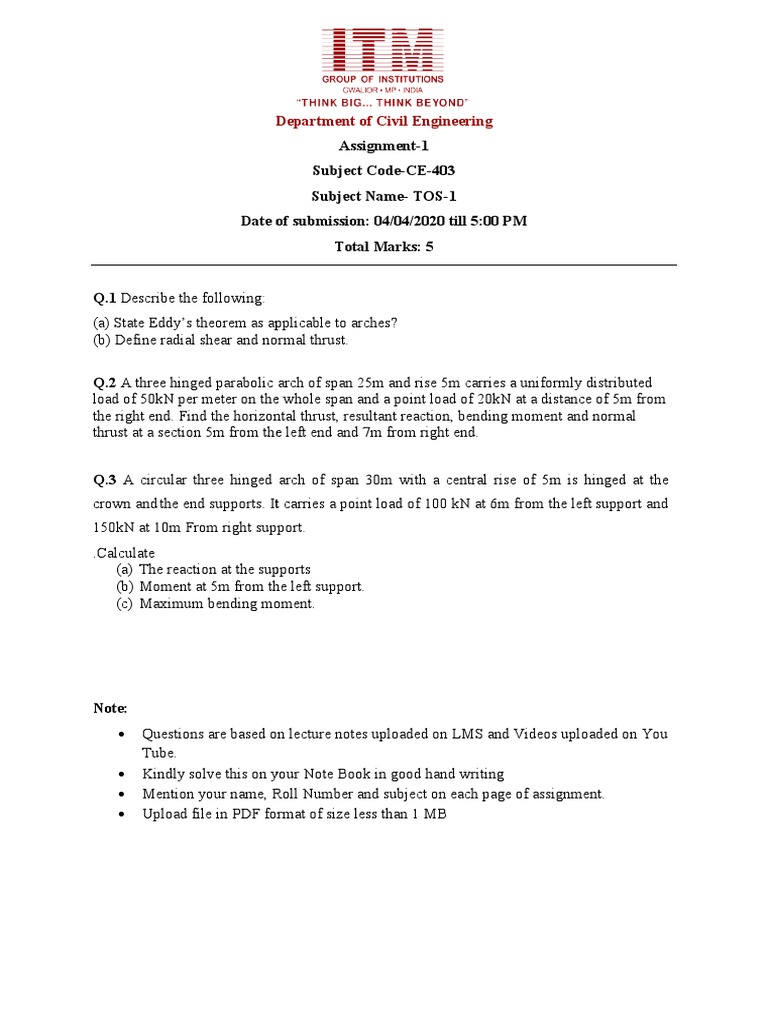 Assignment-1 CE-403 | PDF