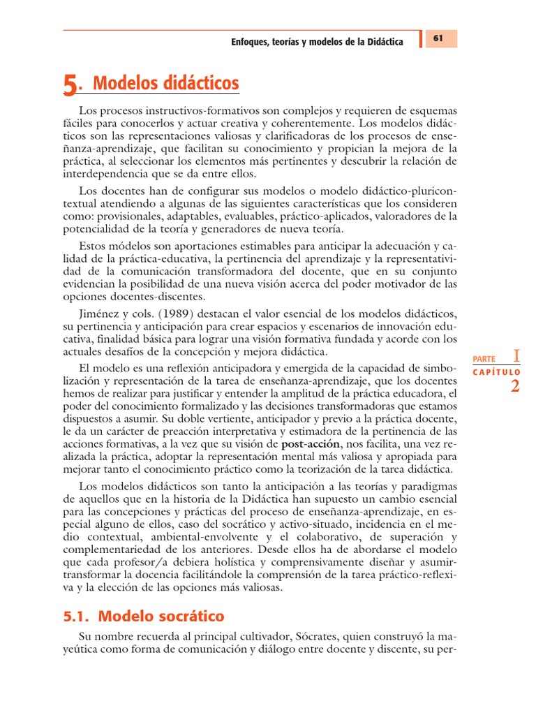 Modelos Didácticos | PDF | Maestros | Aprendizaje