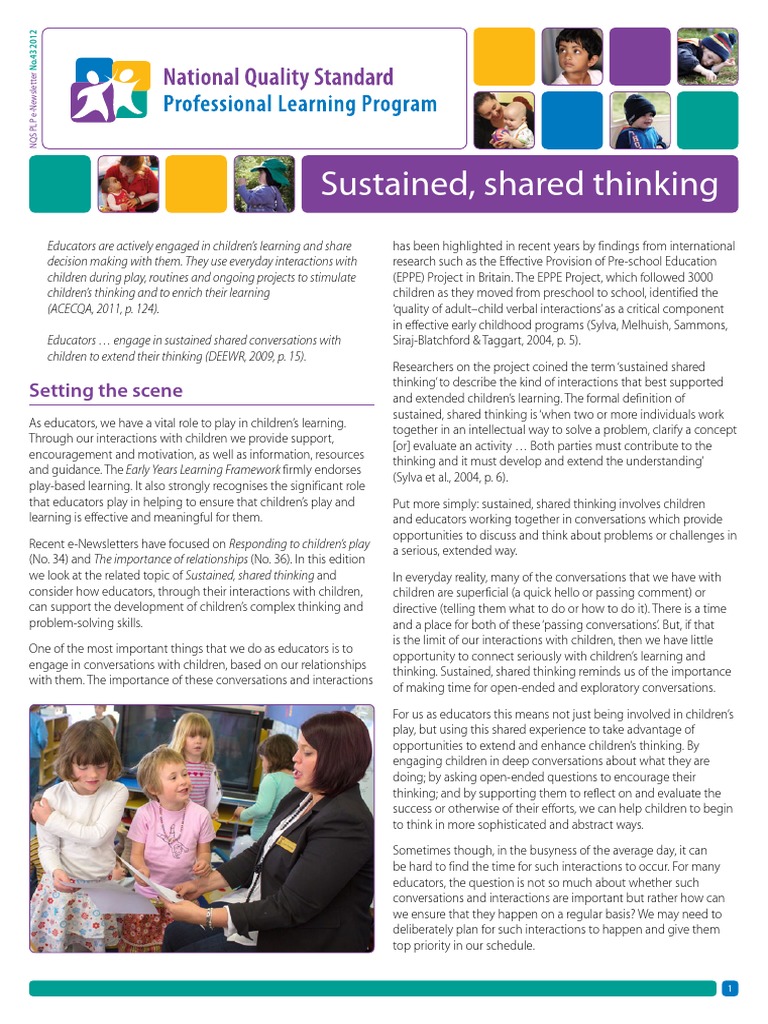Sustained Shared Thinking | PDF | Conversation | Thought