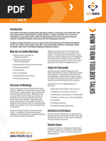 Blank KPC Toolbox Talk Sign Off Sheet | PDF