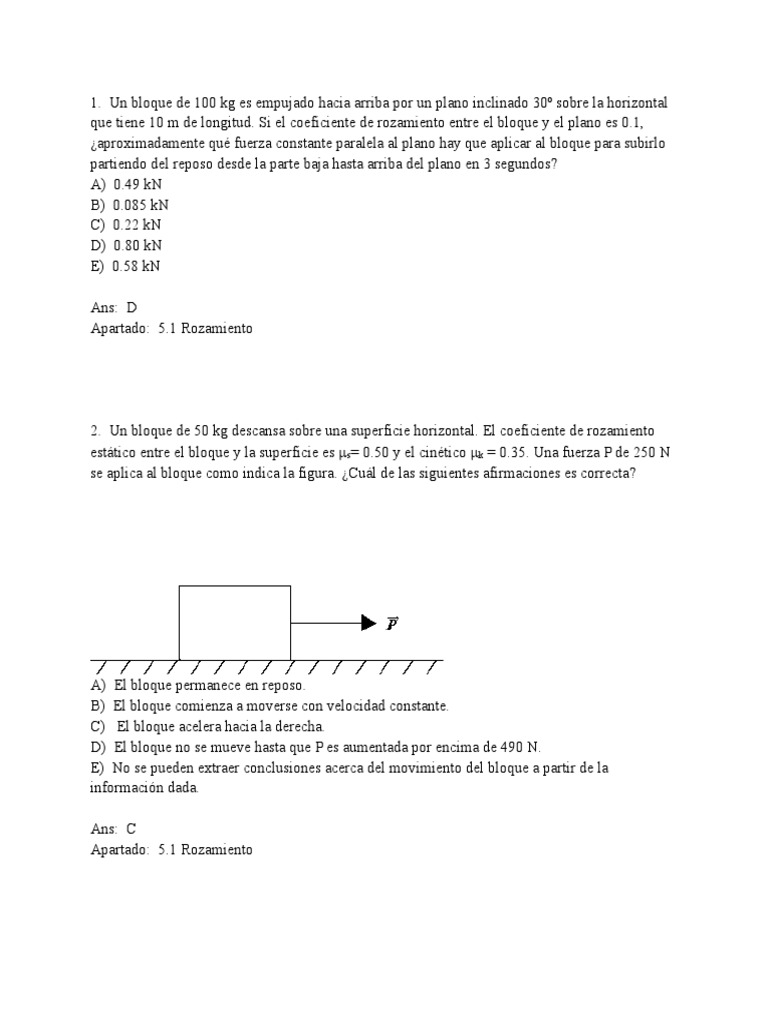 Tipler Capítulo 5 | PDF | Fricción | Fuerza