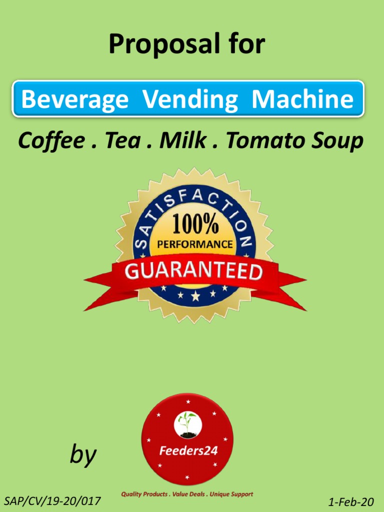 Vending Machine Proposal and Pricing | PDF | Tea | Coffee