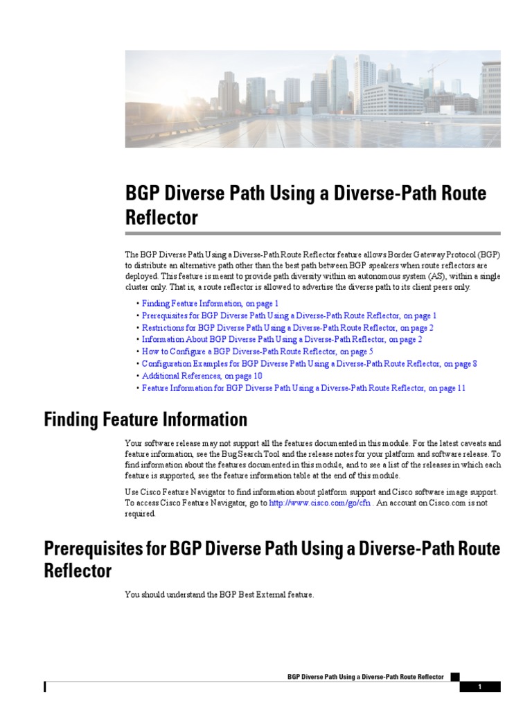 BGP PIC Diverse Path PDF | PDF | Ip Address | Routing