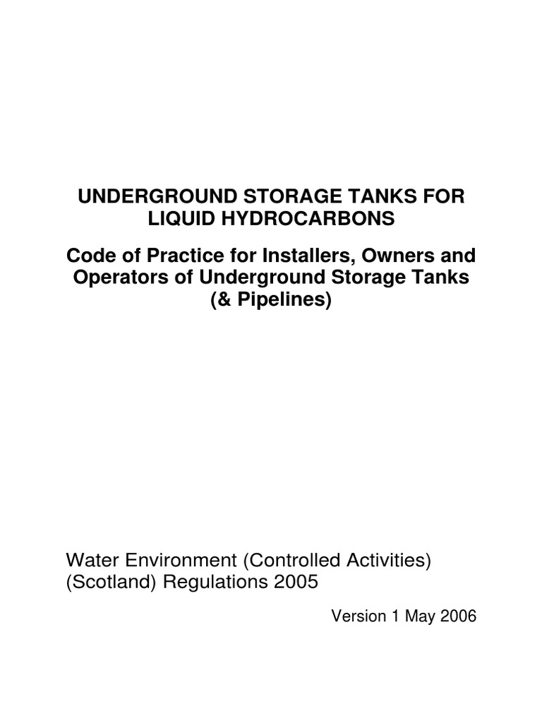 Code of Practice For Installers Owners and Operators of Underground ...