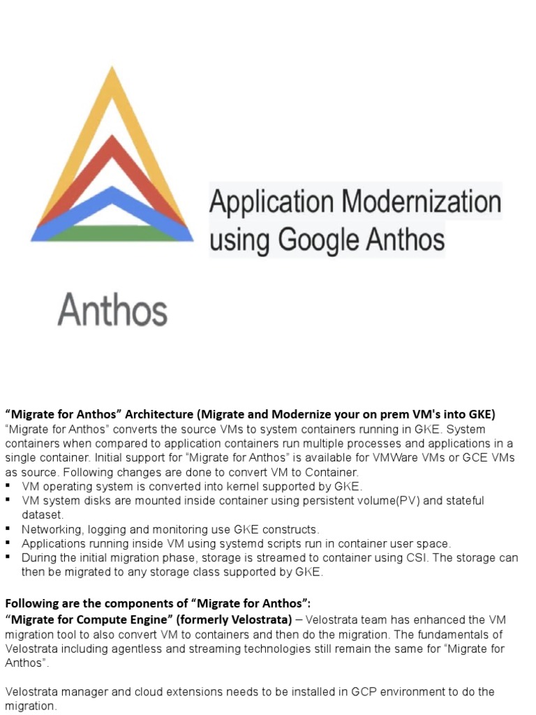 Anthos Migrate | Download Free PDF | Virtual Machine | Operating System