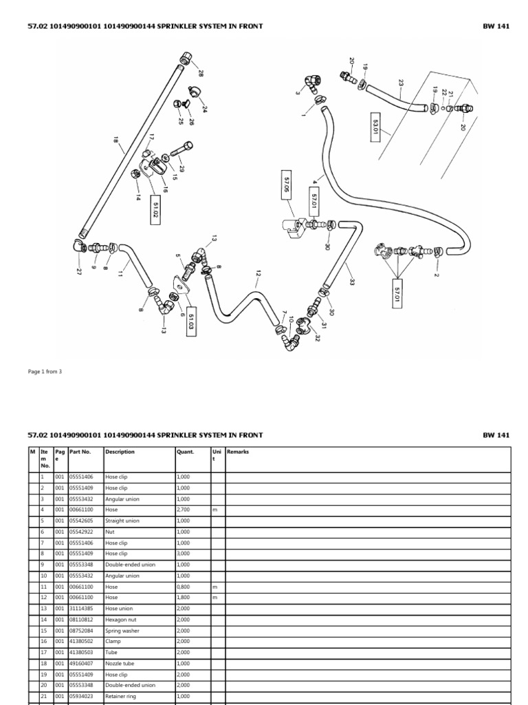 Sprinkler System Parts List | PDF