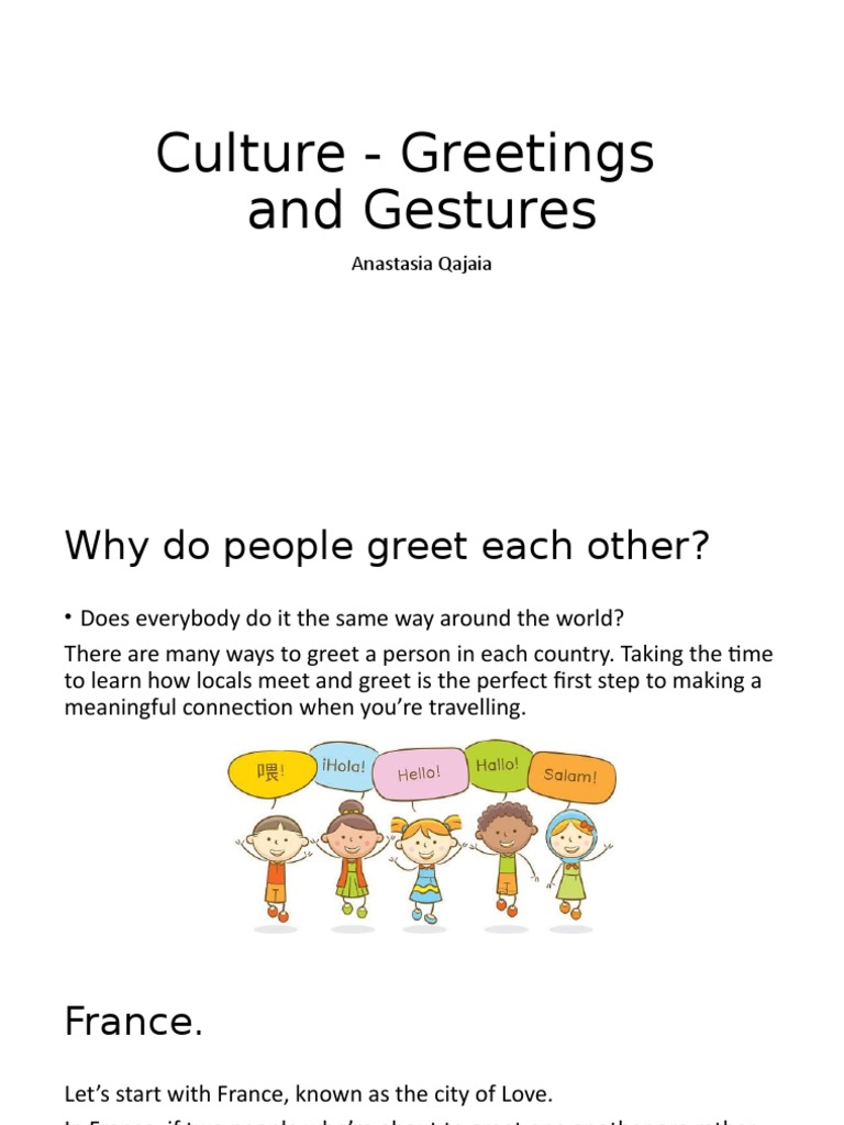 Culture-Greetings and Gestures | PDF | Cultural Conventions | Nonverbal ...