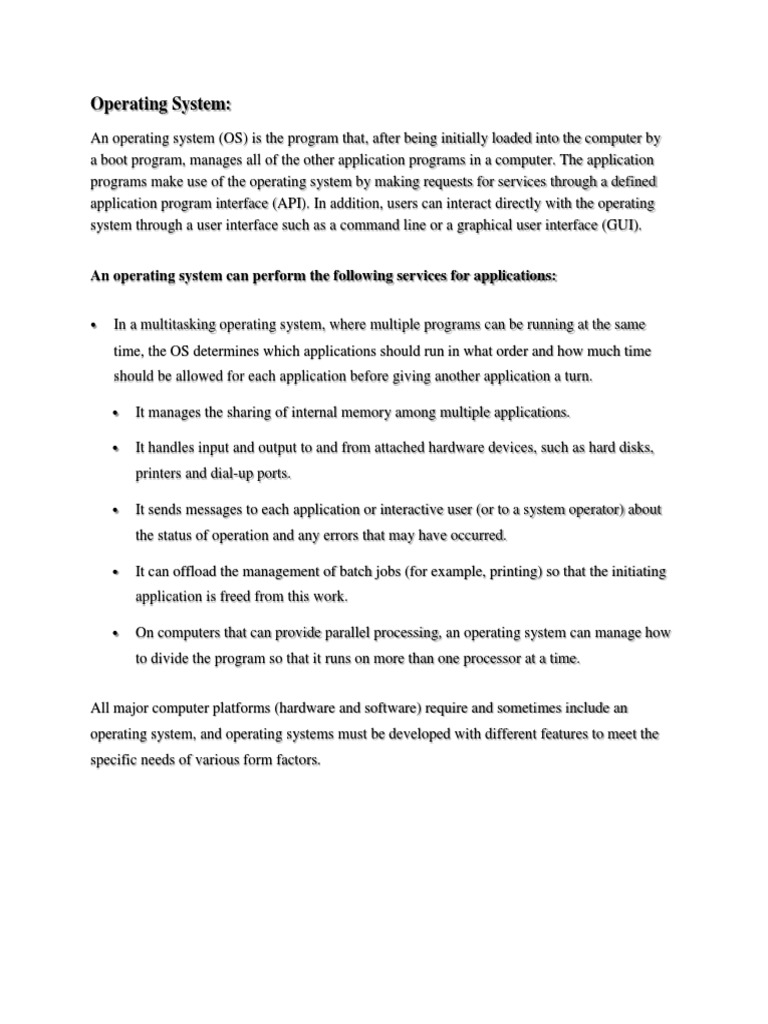 Operating System PDF | Download Free PDF | Operating System | Linux