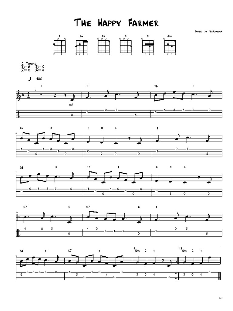 The Happy Farmer - Melody - Chord | PDF