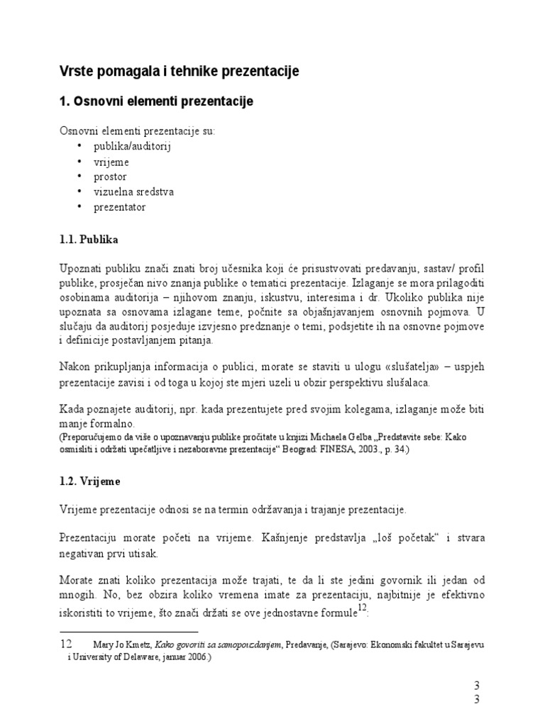 81.vrste Pomagala I Tehnike Prezentacije | PDF