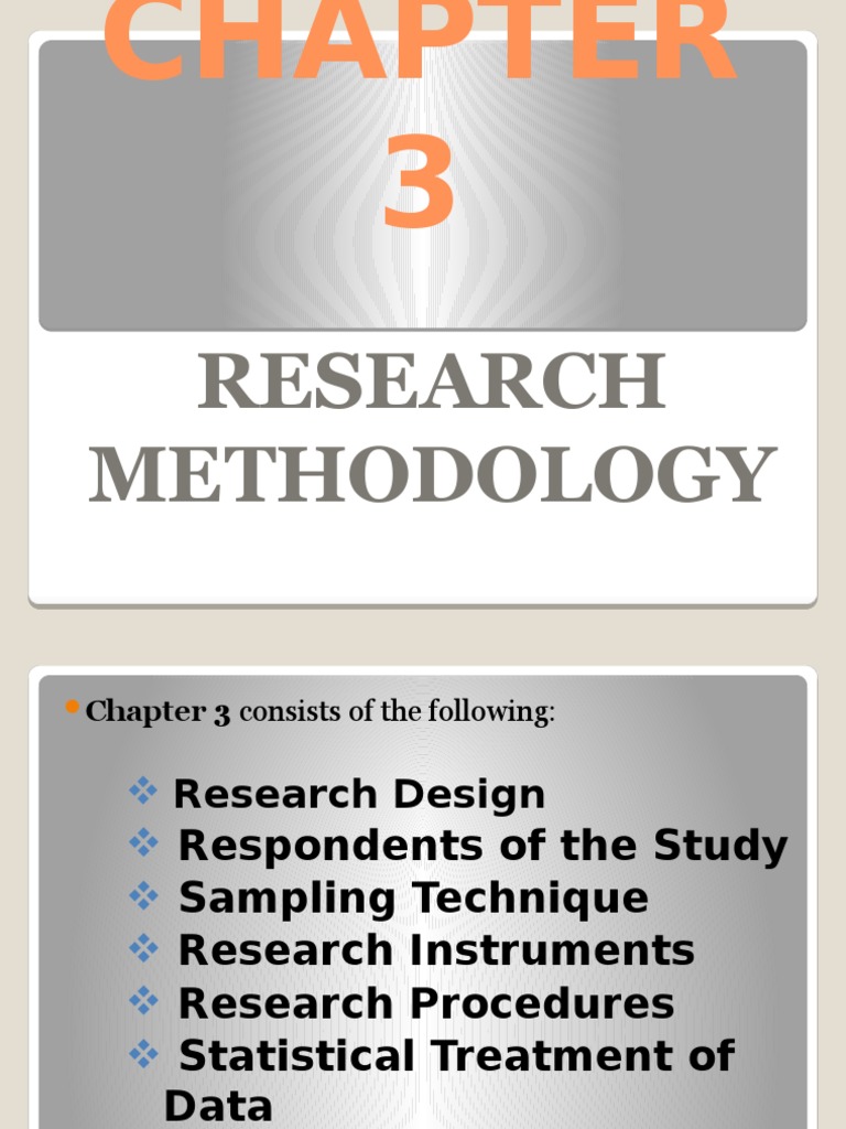 Chapter 3 | PDF | Sampling (Statistics) | Research Design