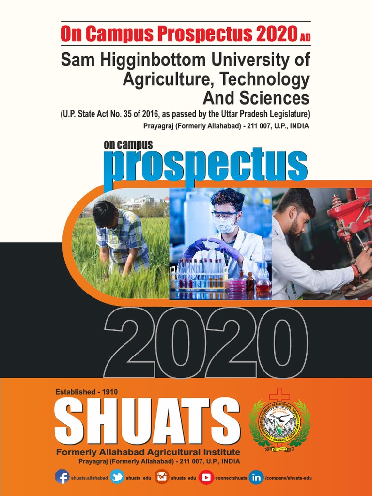 SHUATS 2020 Prospectus Overview | PDF
