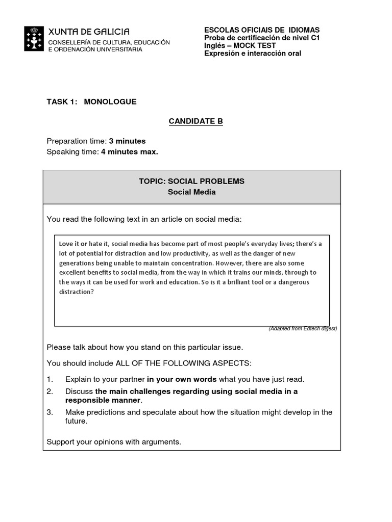 Monologue Social Media | PDF