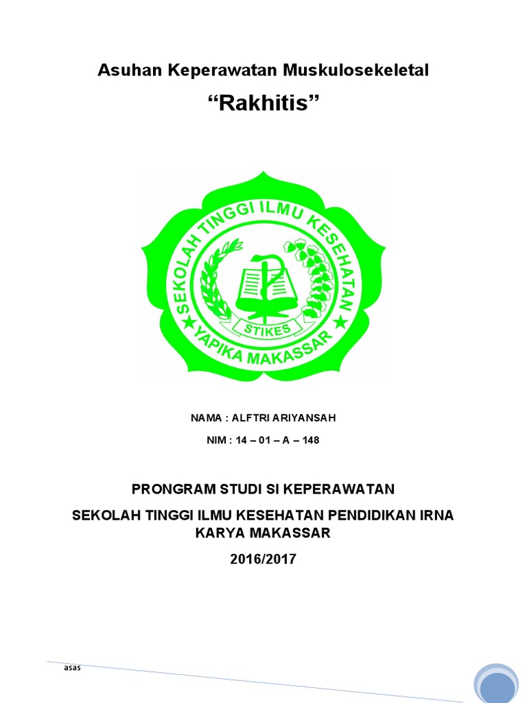 "Rakhitis": Asuhan Keperawatan Muskulosekeletal | PDF