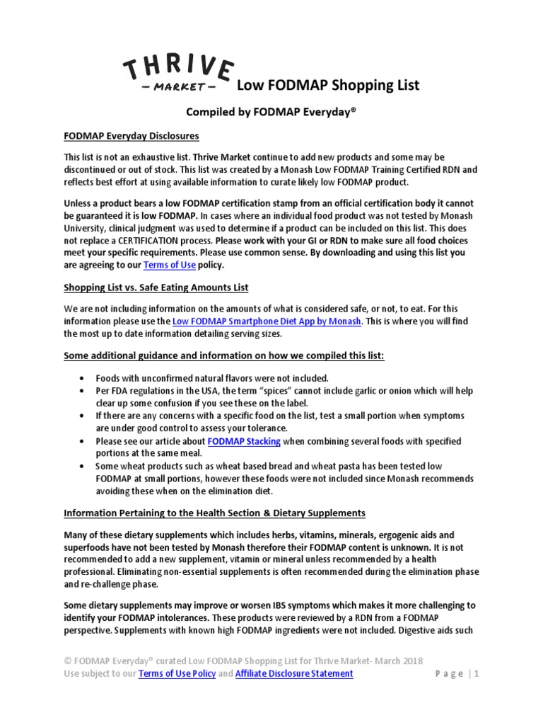 ® FODMAP Everyday - Thrive Market Low FODMAP Shopping List 3.21 FINAL ...