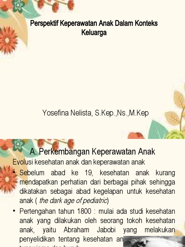 Perspektif Keperawatan Anak Dalam Konteks Keluarga | PDF
