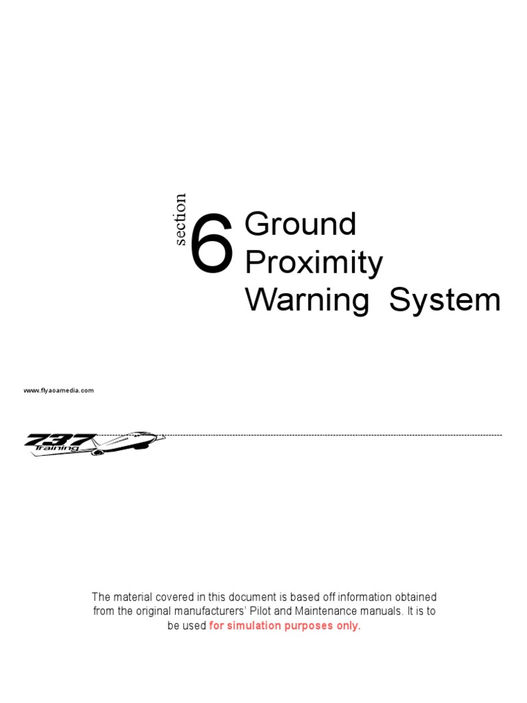 Aoa 737NGX Groundwork GPWS Handout | PDF | Aviation | Aerospace Engineering