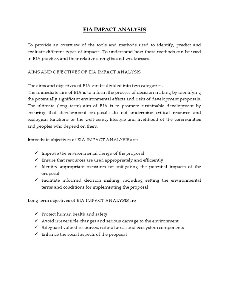 Eia Note Impact1 | PDF | Environmental Impact Assessment | Matrix ...