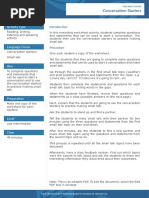 Conversation Starters Worksheet | PDF