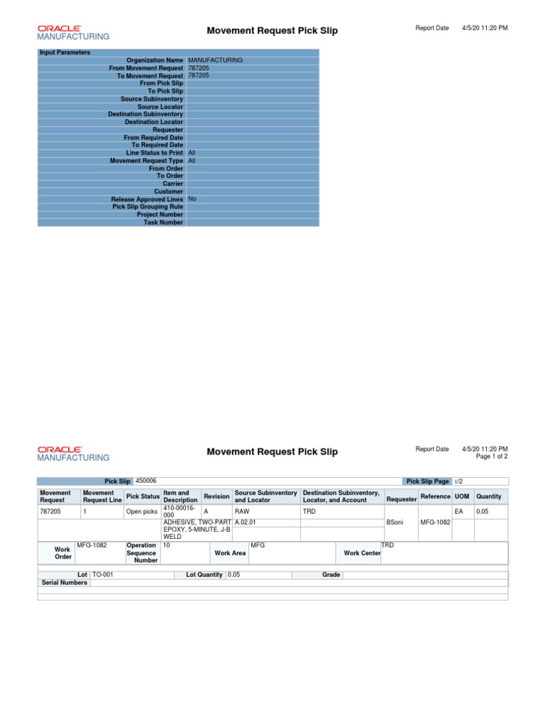 Pick Slip | PDF | Business