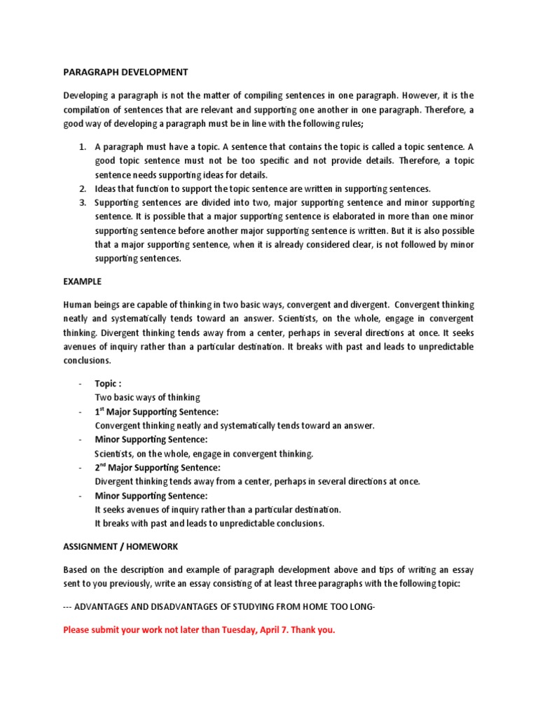 Paragraph Development | PDF | Career & Growth