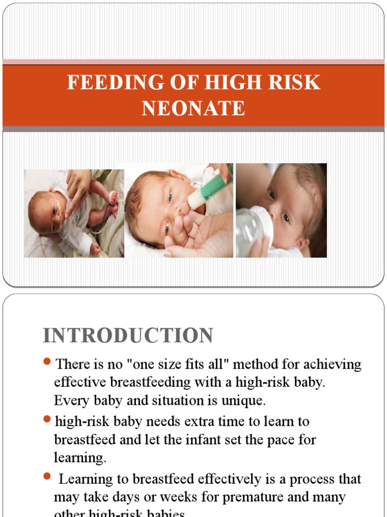 Feeding in High Risk Neonate | PDF | Breast Milk | Infant Formula